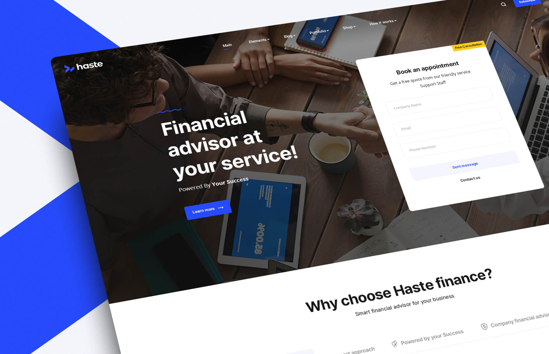 Website for financial services – Web Agency